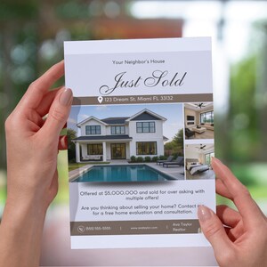 Realtor Just Sold Template Bundle | Flyer, Instagram (canva Editable ...