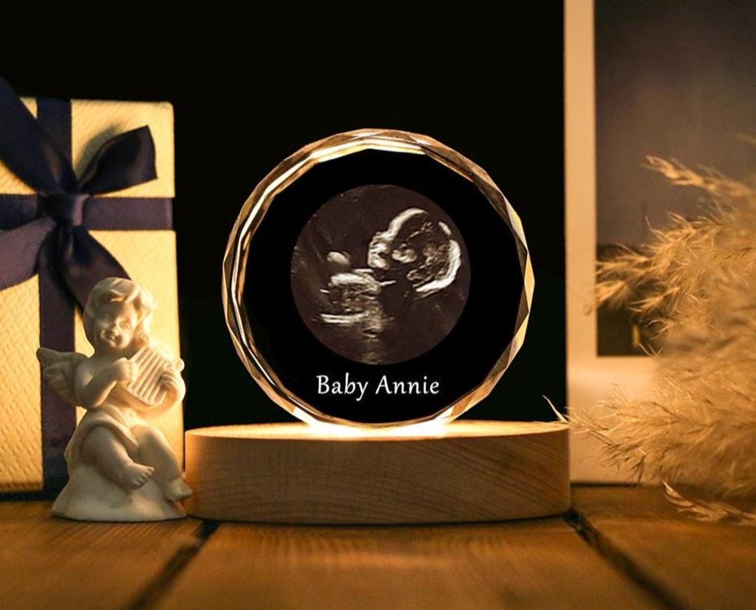 Custom Crystal Baby Photo Gift,personalized 3D Crystal Baby Metal ...