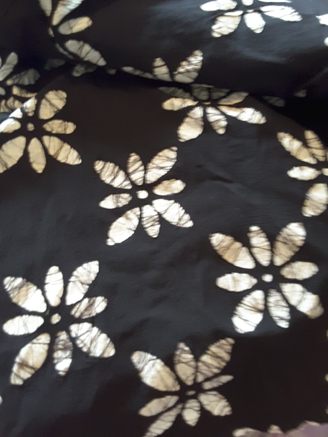4 Yards Black Batik Fabric 40" Wide from Nanabelle9 on Etsy Studio