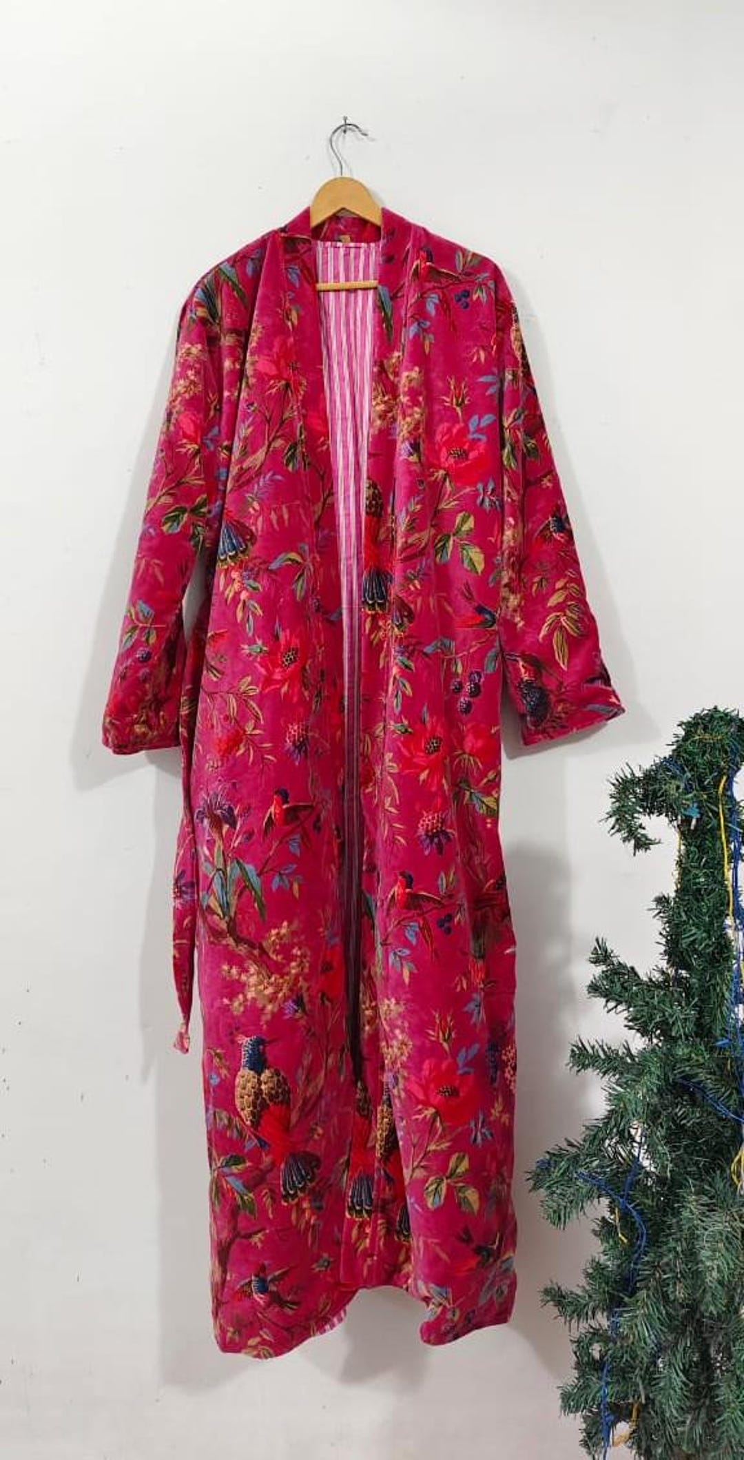 Velvet Bridal Robe for Women, Long Kimono Robe, Luxury Velvet Nightgown ...