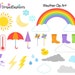 Weather Clipart Rainbow Clip Art Sun Clipart Rain | Etsy