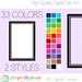 Line Rectangle Digital Frames Clip Art Frames Printable | Etsy