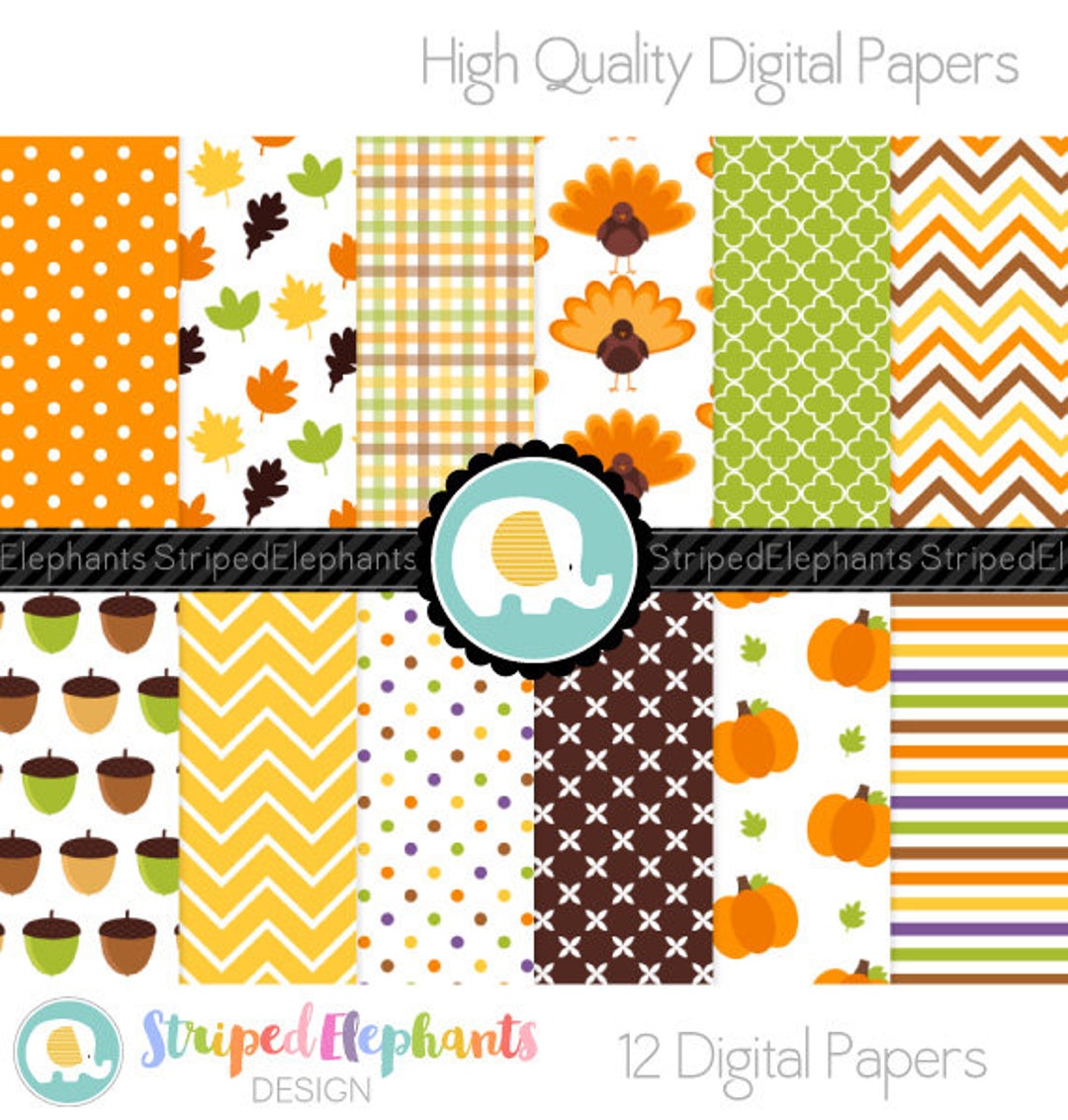Thanksgiving Digital Papers, Thanksgiving Digital Background, Digital ...