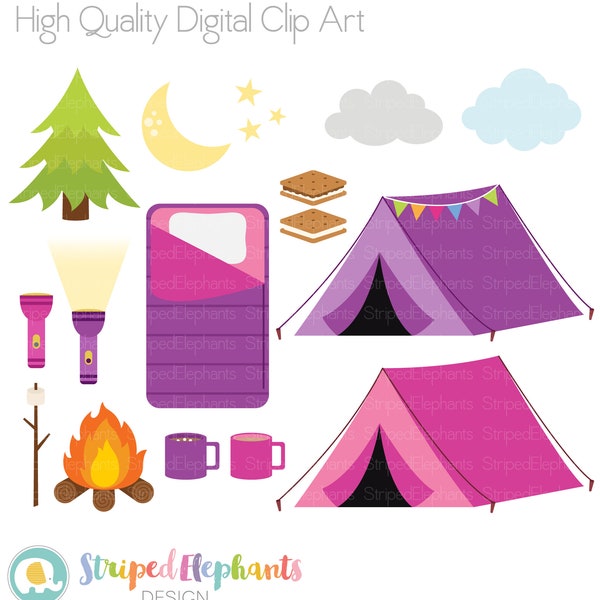 Camping Clip Art - Etsy