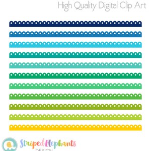 Digital Edging Clipart Fancy Scalloped Digital Borders Instant Download ...