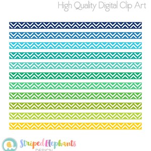 Chevron Digital Borders Zigzag Clipart Edging Instant Download ...