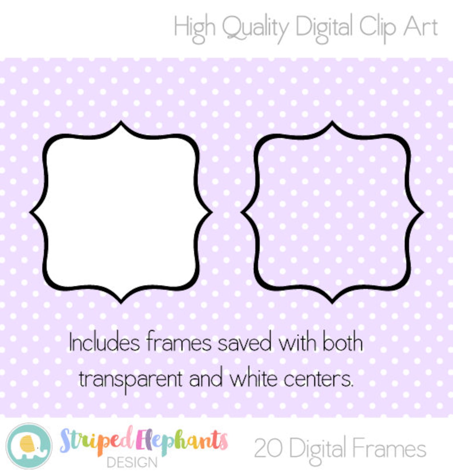 Digital Frames Fancy Frames 3 Clipart Frames Journaling - Etsy