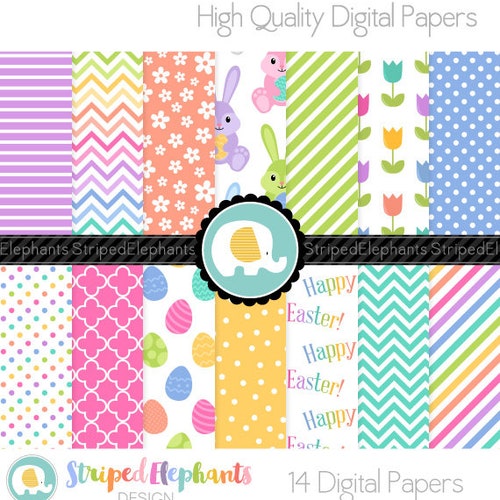 Beach Party Digital Paper Commercial Use Scrapbook Patterns - Etsy