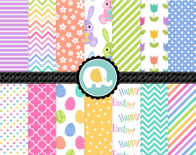 Easter Digital Paper, Easter Clipart, Easter Backgrounds, Digital ...