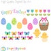 Easter Clip Art, Easter Bunny Clip Art, Easter Egg Clipart, Pastel ...
