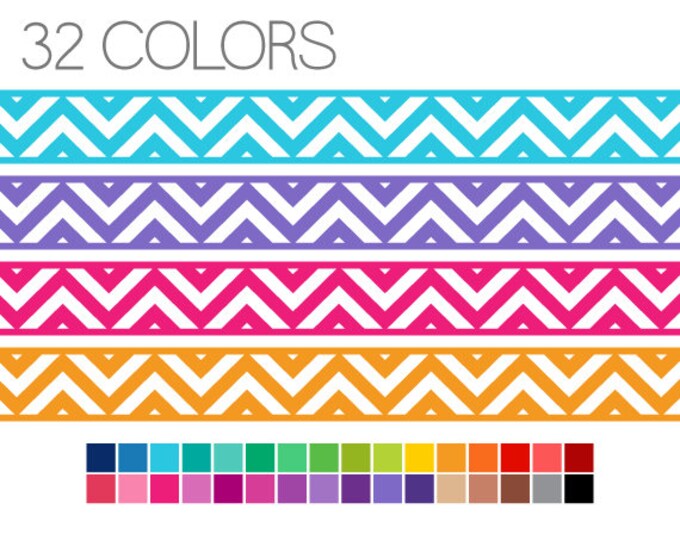 Chevron Digital Borders Zigzag Clipart Edging Instant Download ...