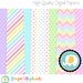 Pastel Rainbow Digital Paper Pack Clipart Paper Instant - Etsy