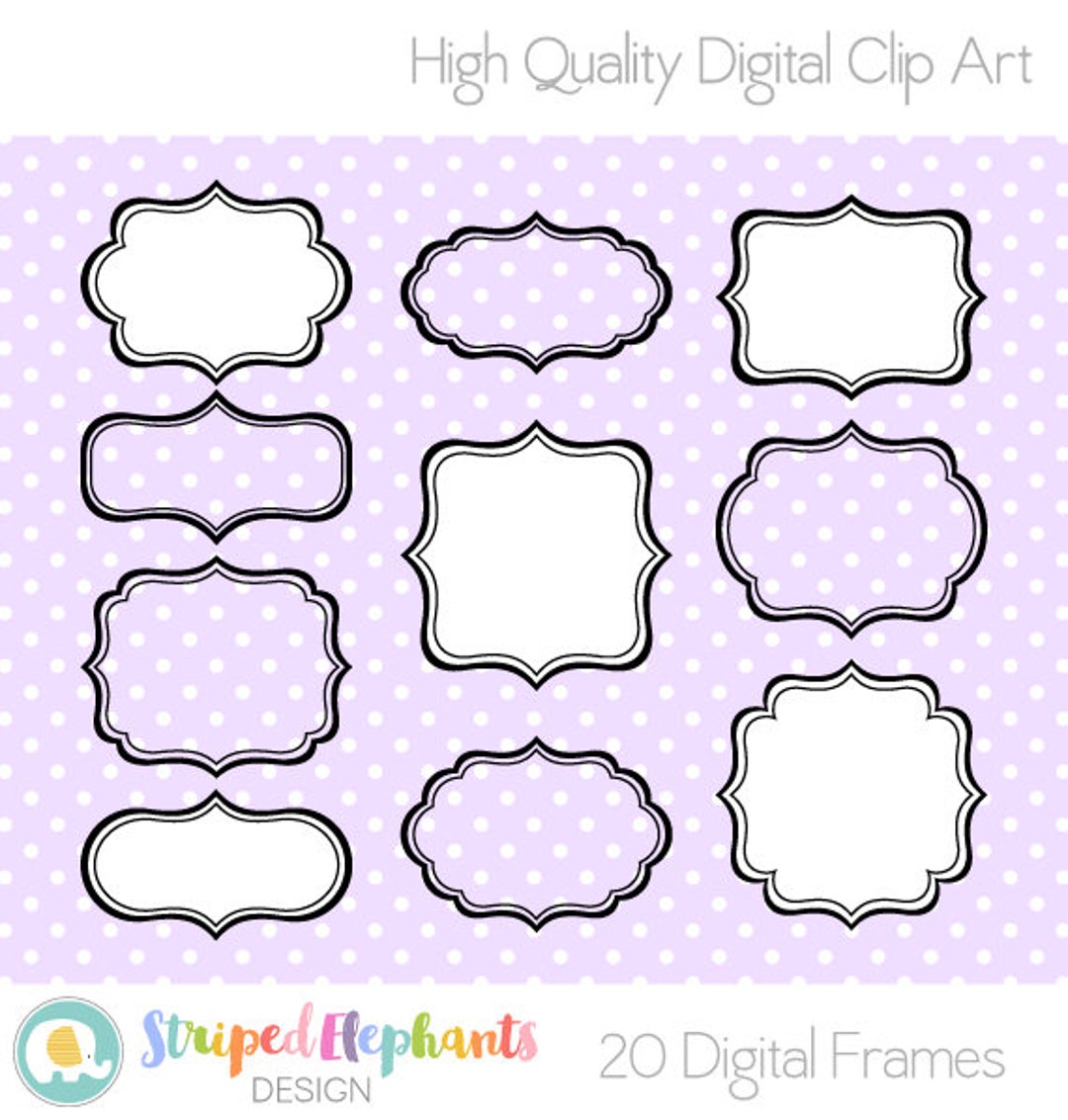 Fancy Frames 1 Clipart Frames Journaling Spots Instant Download ...