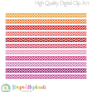 Chevron Digital Borders Zigzag Clipart Edging Instant Download ...