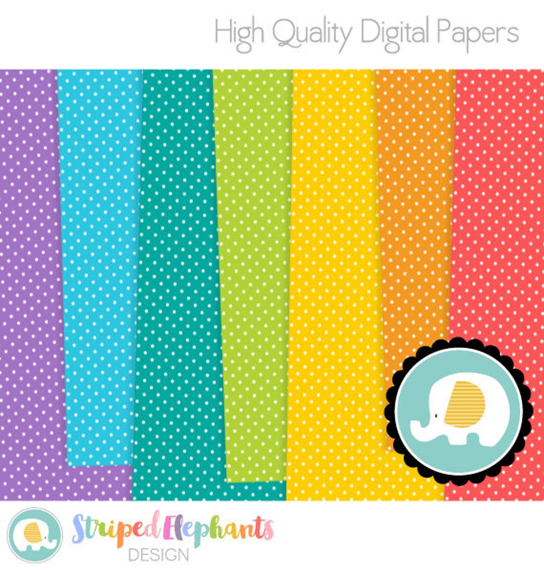 Tiny Polka Dot Digital Paper, Polka Dot Digital Scrapbook Paper, Dotty ...