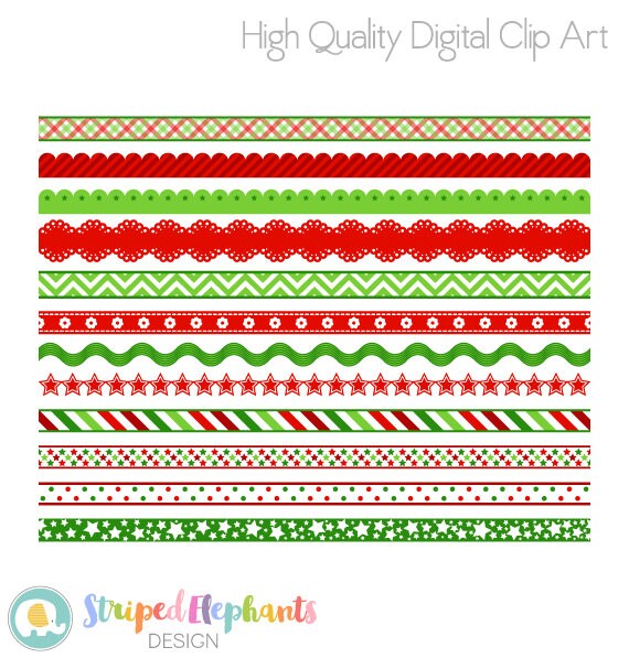 Christmas Clipart Christmas Digital Borders Christmas | Etsy