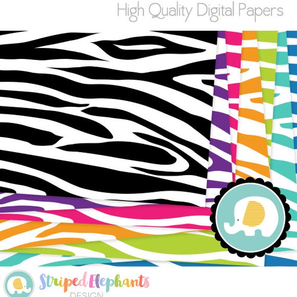 Zebra Print Papers - Etsy