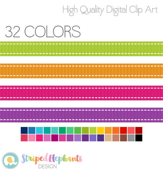 Stitched Digital Edging Digital Border Instant Download Commercial Use ...