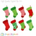 Christmas Stocking Clip Art Digital Clip Art Instant Download ...