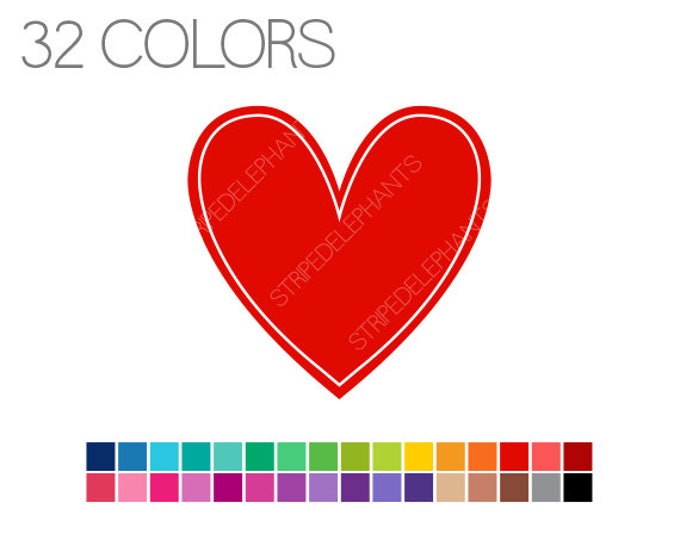 Heart Clip Art Clip Art Basics Hearts Instant Download Commercial Use ...