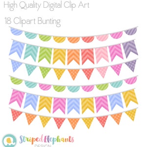 Colorful Bunting Clip Art Rainbow Bunting Clipart Bunting Graphics ...