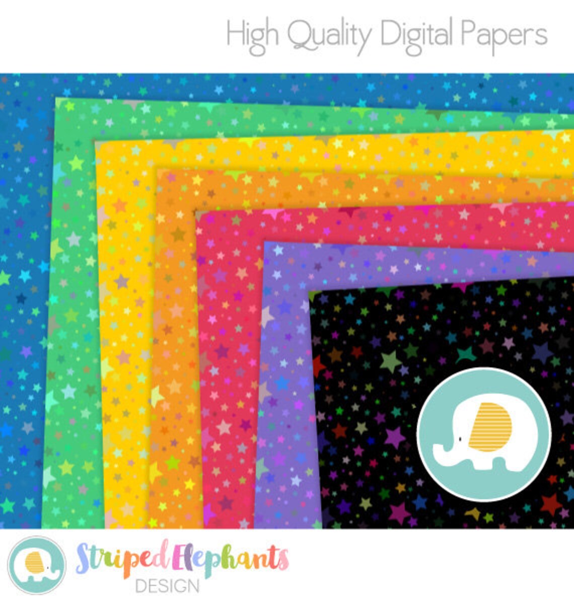 Galaxy Star Digital Papers Stary Digital Scrapbook Papers - Etsy