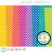Polka Dot Digital Paper Pack 1, Polka Dot Digital Scrapbook Paper ...
