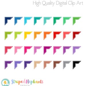 Digital Photo Corners Photo Corners Clip Art Instant Download ...