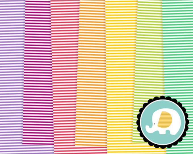 Striped Digital Paper Pack 1, Stripes Digital Paper, Stripes ...