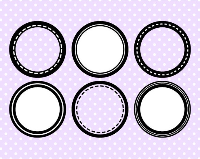 Circle Digital Frame Collection 1 Clip Art Frames Instant Download ...