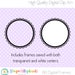 Cutout Scalloped Circle Digital Frames 3 Clipart Digital Frames Instant ...
