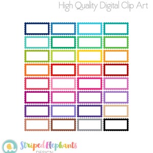 Scalloped Rectangle Clip Art Labels Printable Labels Clipart Borders ...