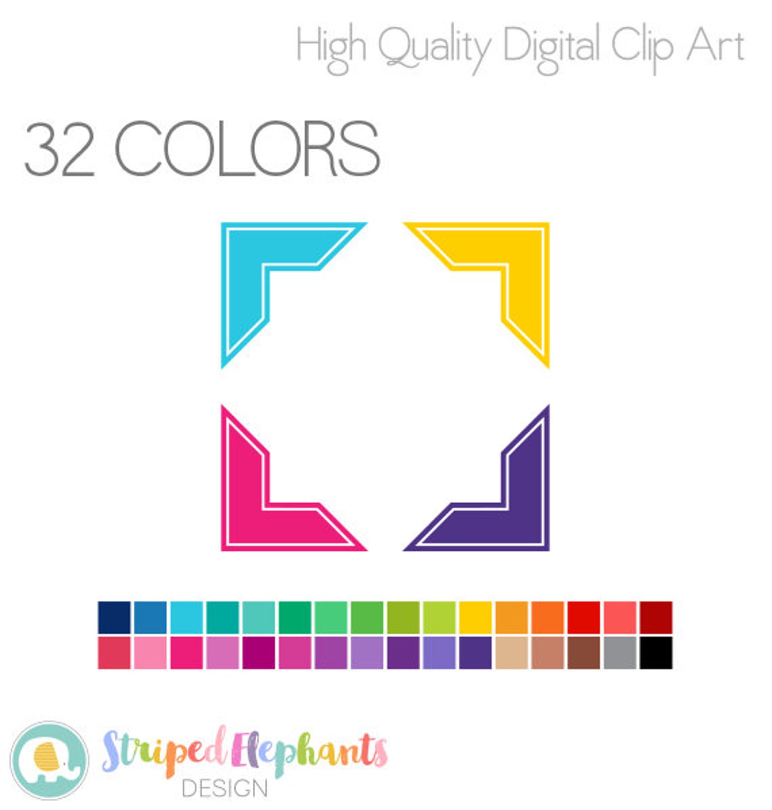 Digital Photo Corners Photo Corners Clip Art Instant Download ...