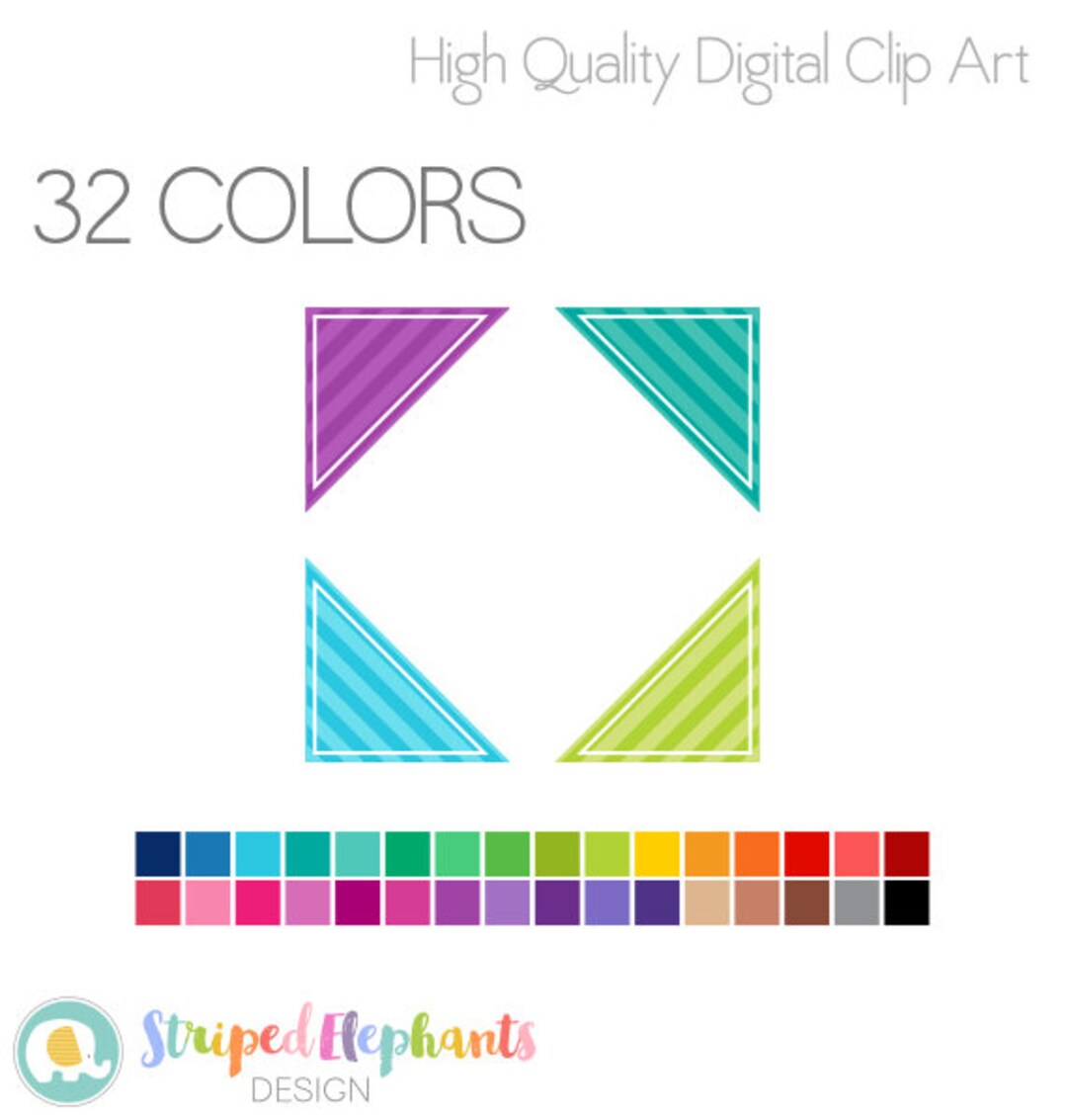 Digital Photo Corners Striped Photo Corners Clip Art Instant Download ...