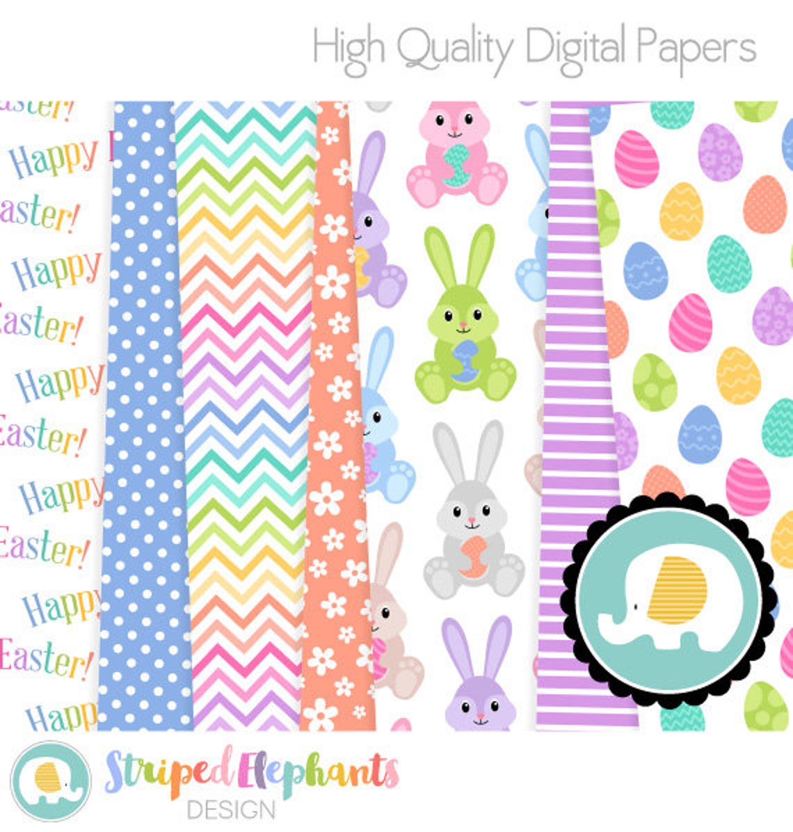 Easter Digital Paper Easter Clipart Easter Backgrounds - Etsy
