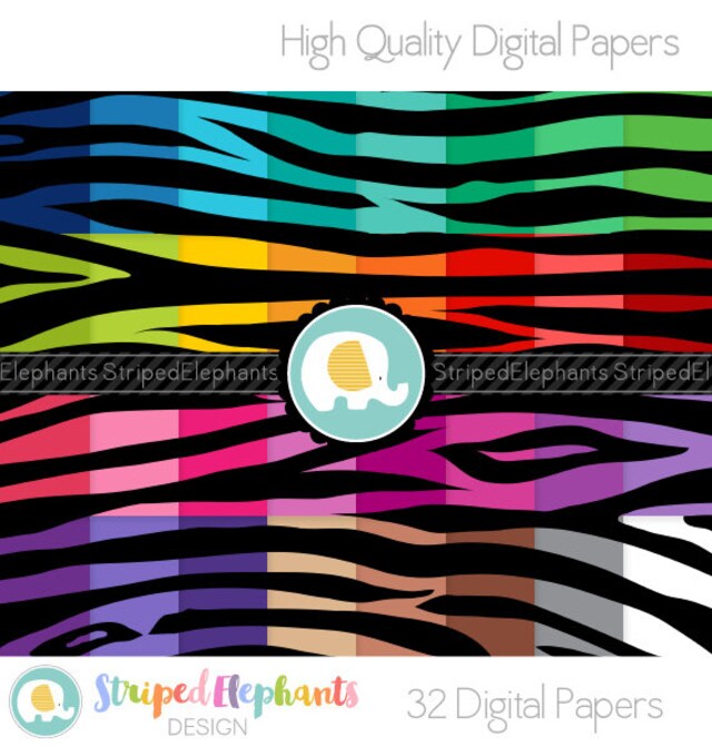 StripedElephants - Etsy