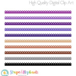Digital Edging Clipart Fancy Scalloped Digital Borders Instant Download ...