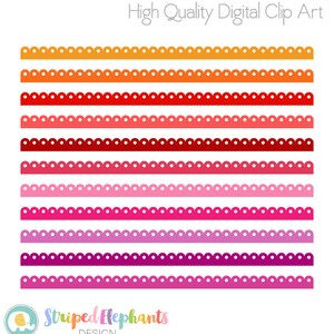 Digital Edging Clipart Fancy Scalloped Digital Borders Instant Download ...