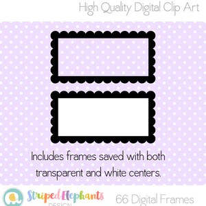 Scalloped Rectangle Clip Art Labels Printable Labels Clipart Borders ...