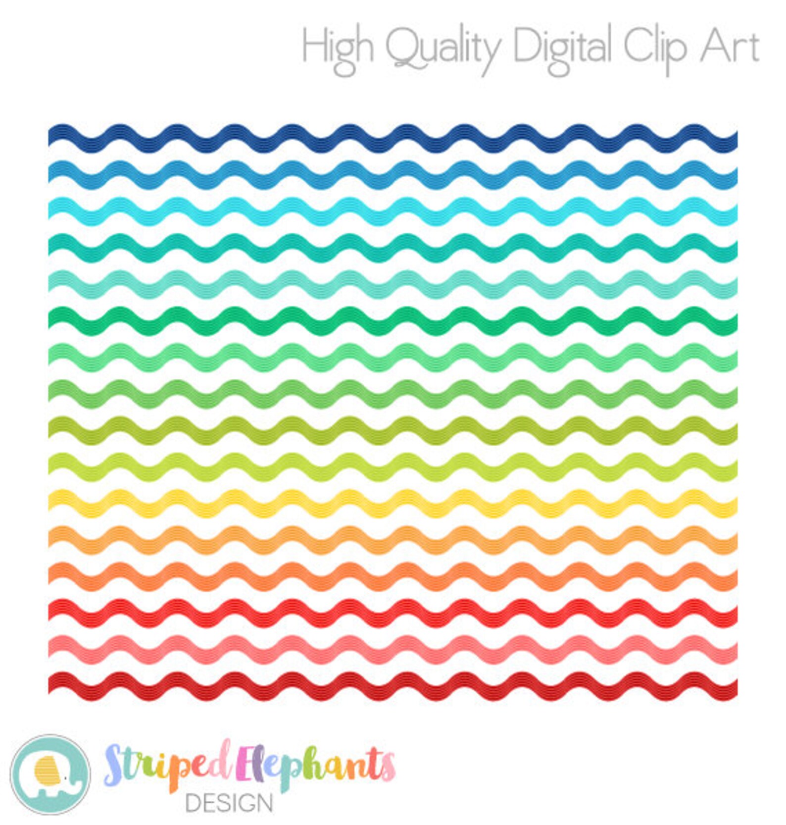 Clipart Borders Ric Rac Digital Edging Instant (Download Now) - Etsy