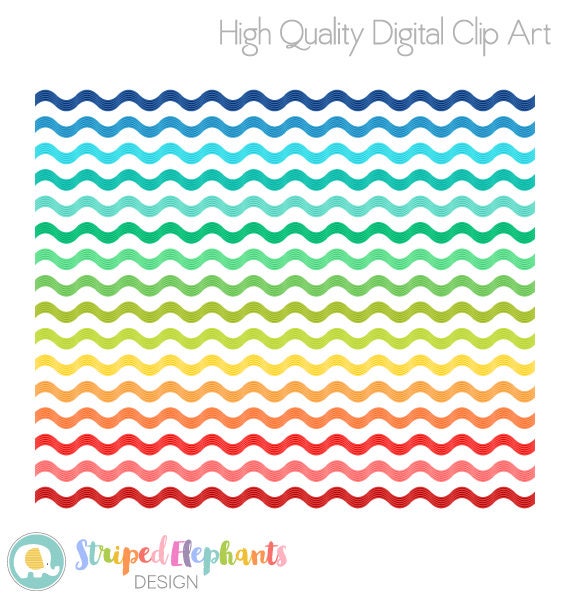 Clipart Borders Ric Rac Digital Edging Instant (Download Now) - Etsy