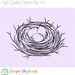 Birds Nest Digital Stamp, Birds Nest Scrapbook Digital Stamp, Birds ...