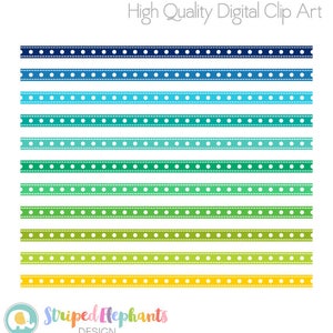 Digital Borders Clip Art Dash Dot Digital Ribbon Clipart Instant ...