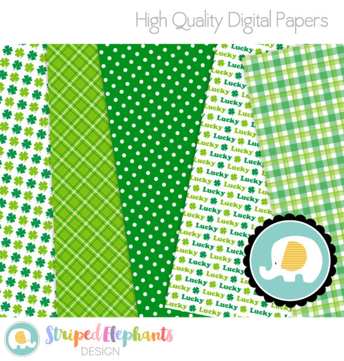 St Patrick's Day Digital Paper Pack St Patricks Digital - Etsy