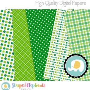 St Patrick's Day Digital Paper Pack St Patricks Digital - Etsy