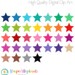 Star Clip Art Polka Dot Stars Digital Clipart Instant Download ...