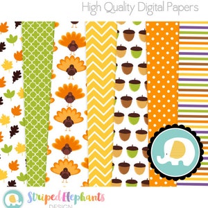 Thanksgiving Digital Papers, Thanksgiving Digital Background, Digital ...