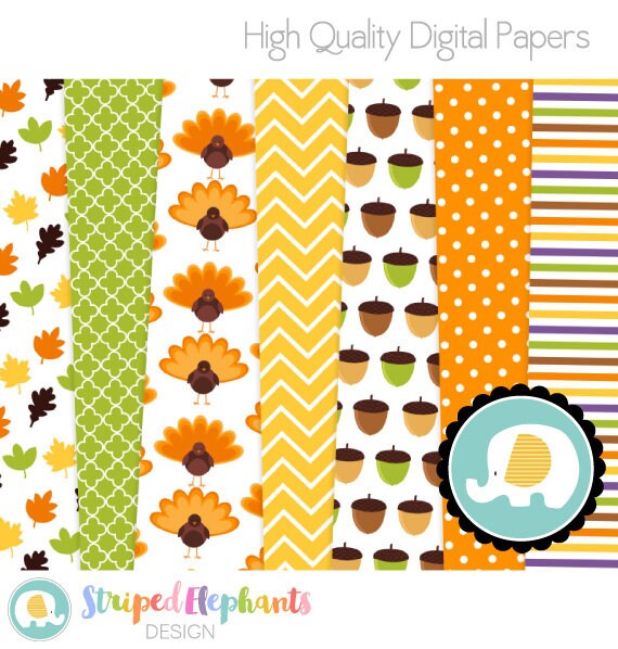 Thanksgiving Digital Papers Thanksgiving Digital Background - Etsy UK