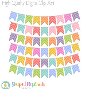 Colorful Bunting Clip Art Rainbow Bunting Clipart Bunting Graphics ...