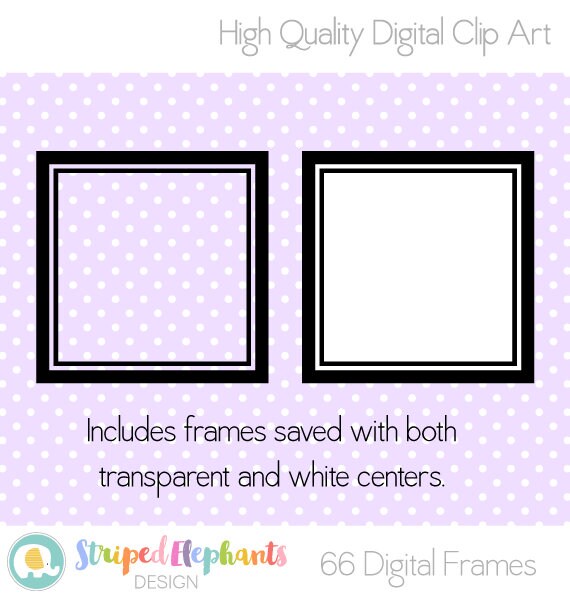 Line Square Digital Frames 1 Clip Art Borders Clipart Frames Printable ...